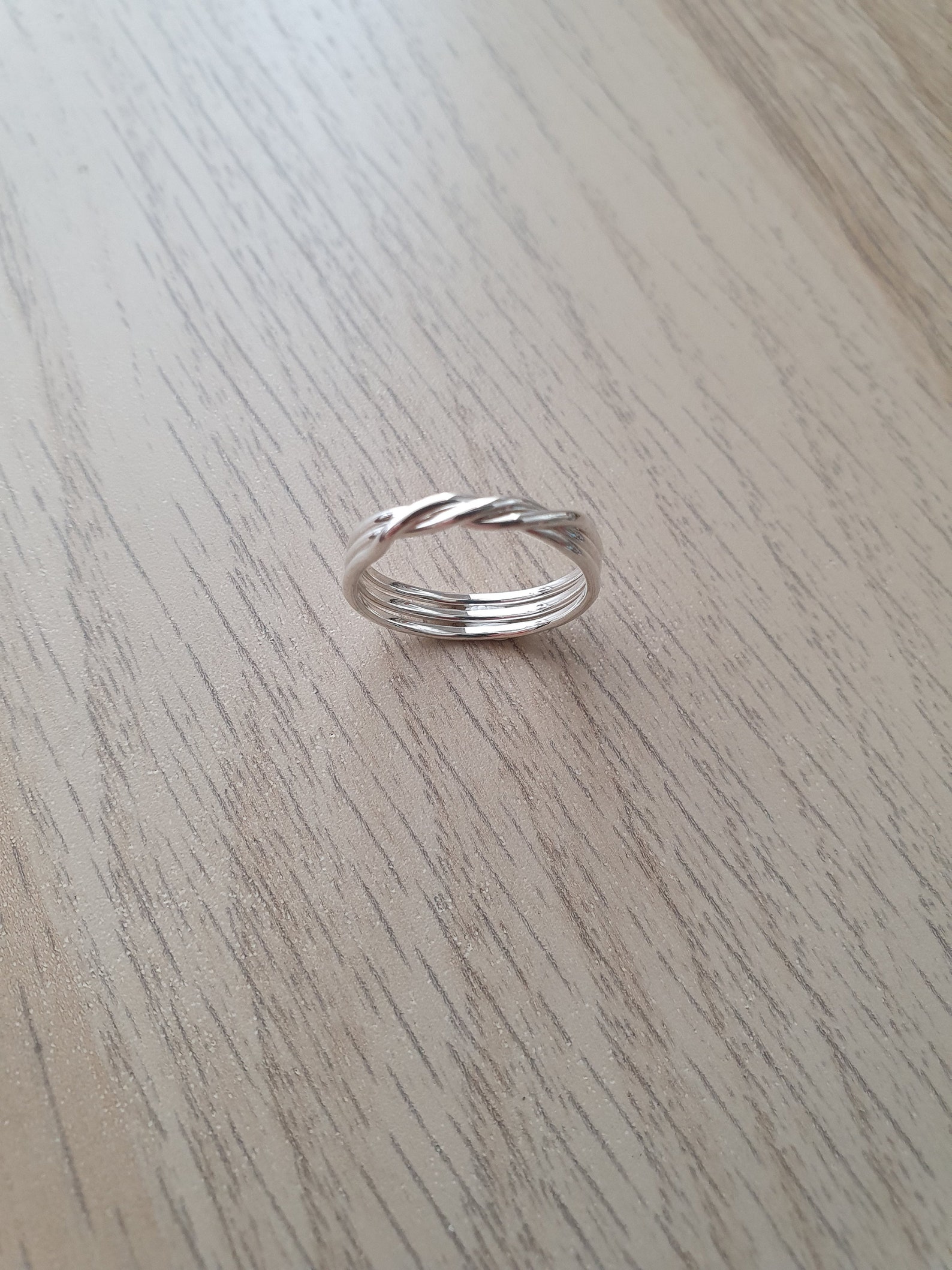 Three Band Puzzle Ring | 3 Band | Silver | Twisted Ring| Interlocking ...