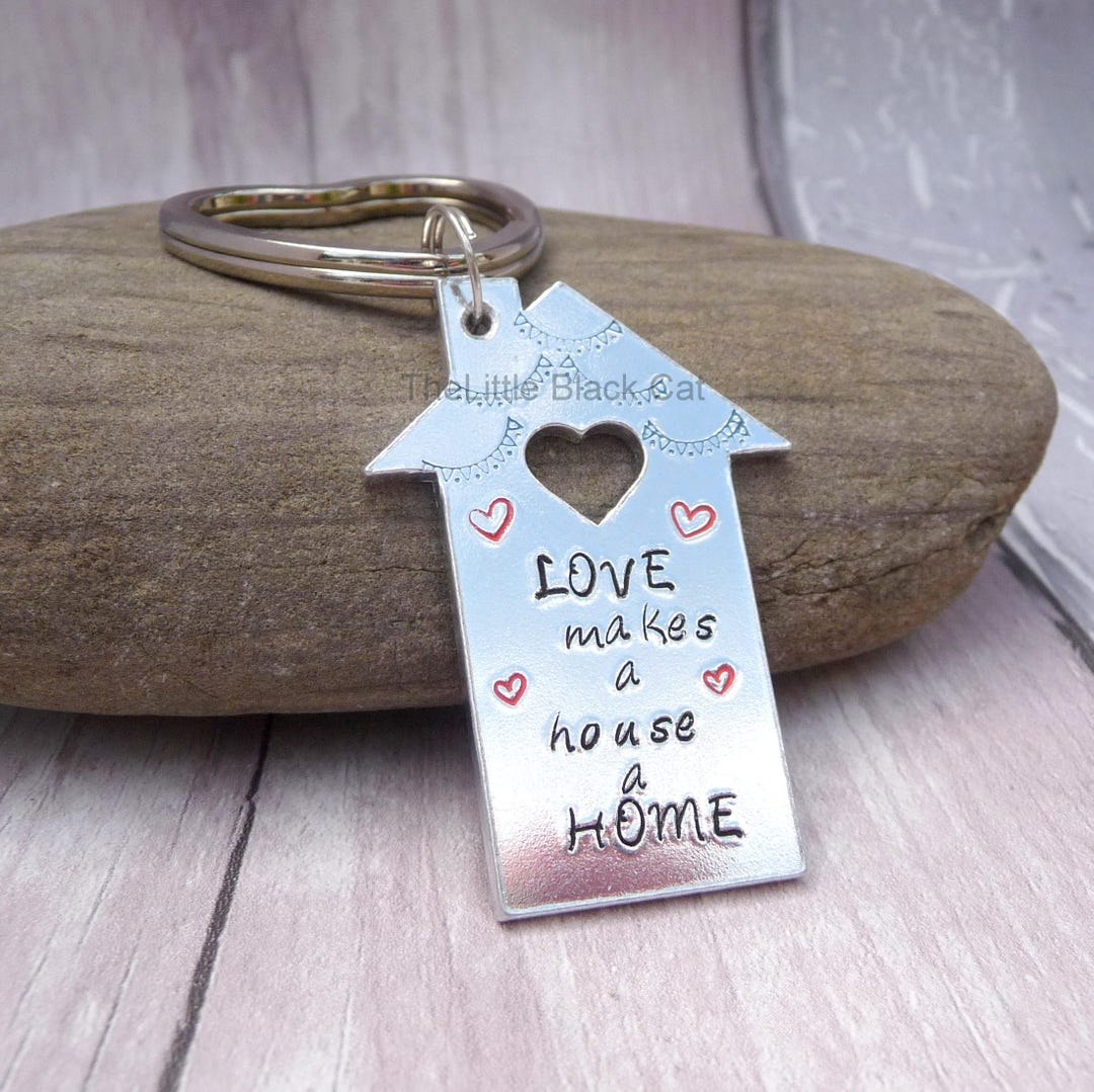 Home Keyring, New Home Gift, Home Key Chain, House Key Chain, New House ...