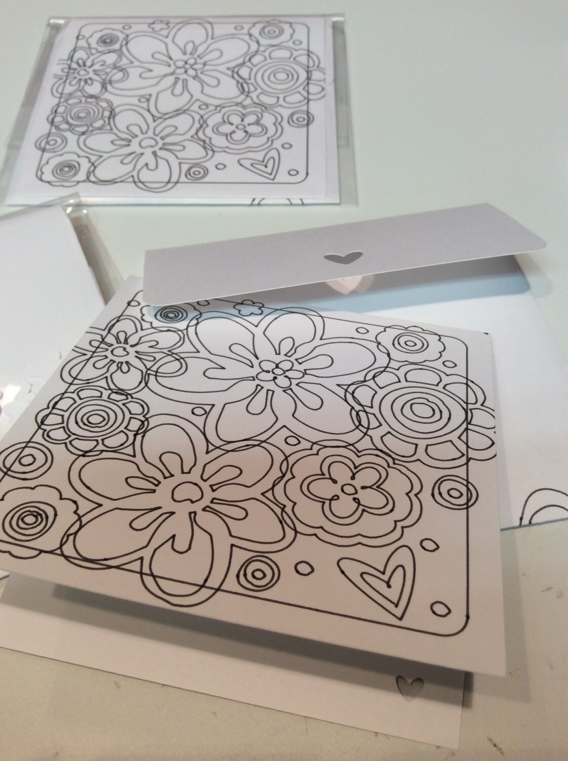 Coloring Card | Etsy