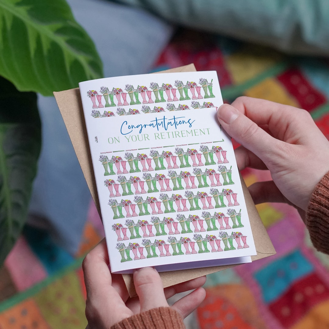 Welly Boot Retirement Card - Etsy