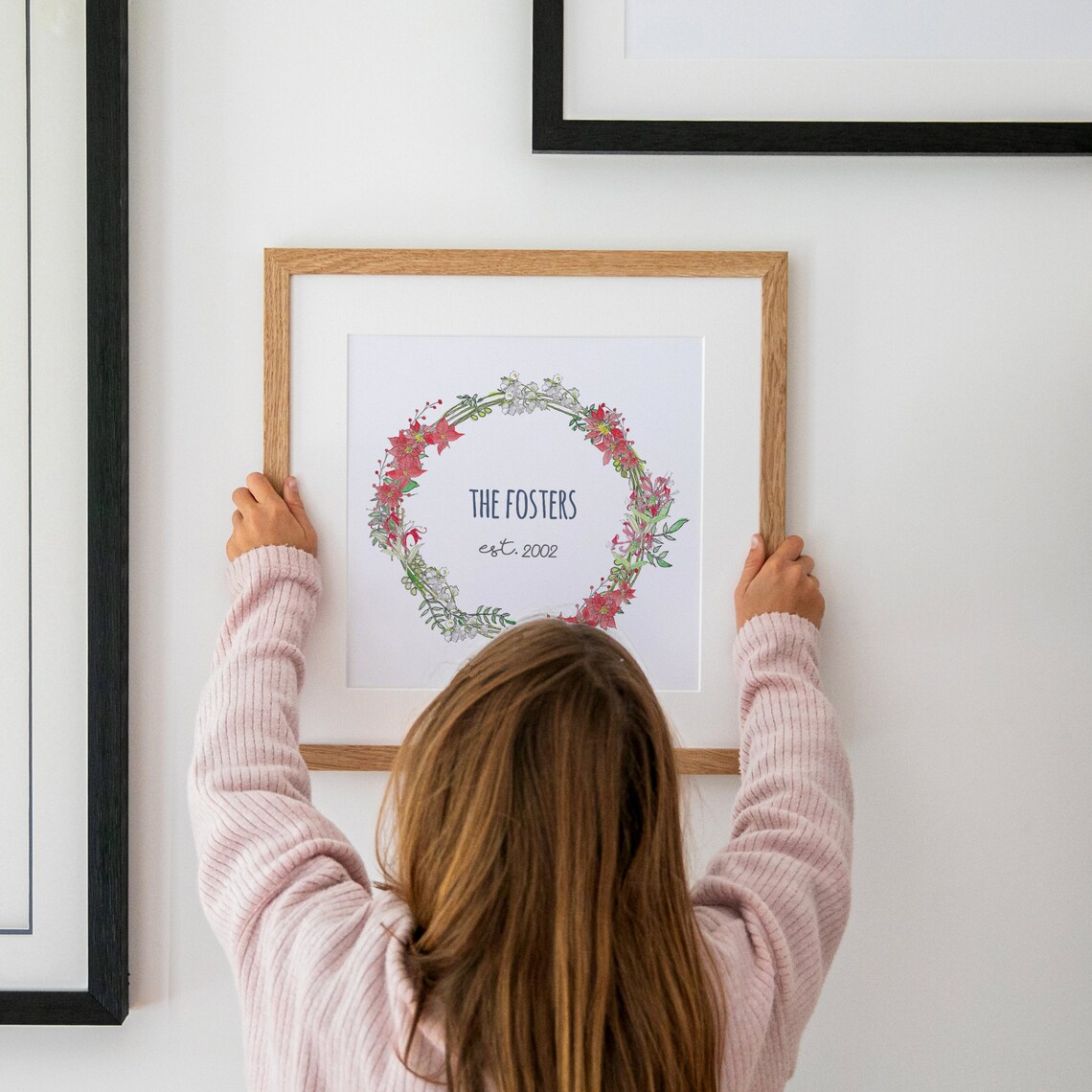 Family Birth Flower Wreath Print - Etsy