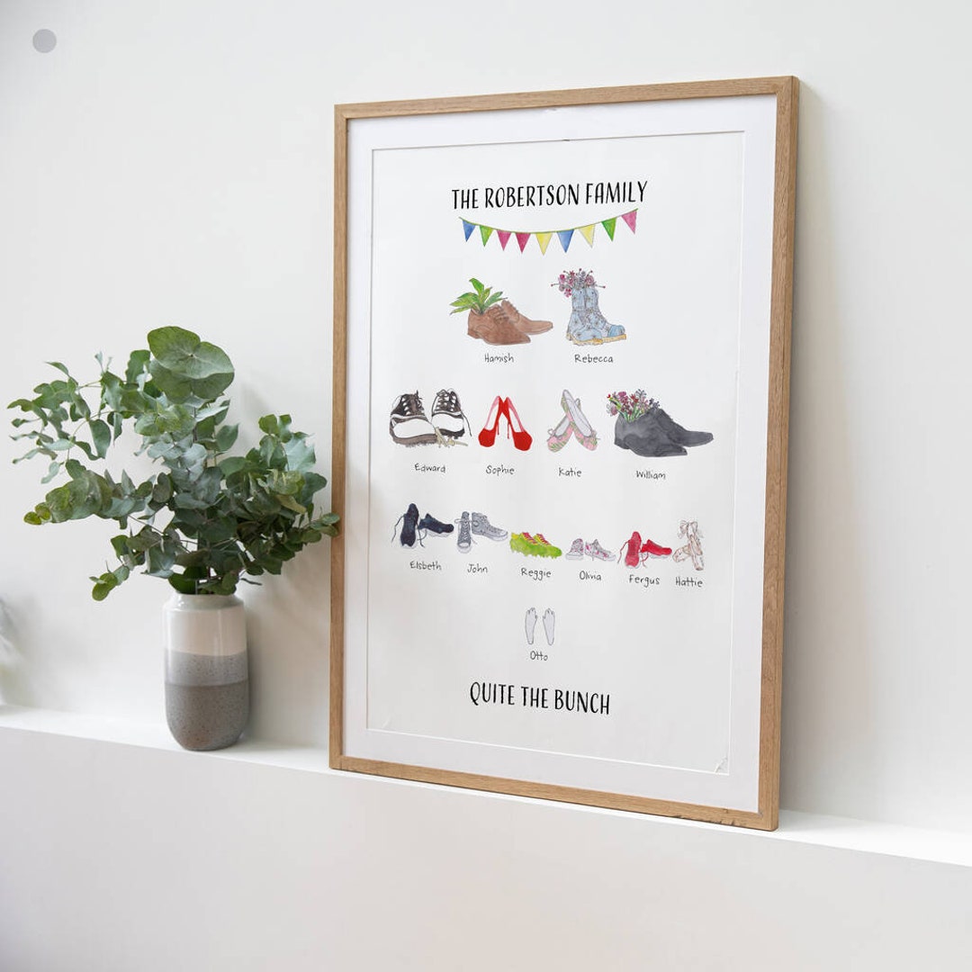 Funky Feet Family Tree Print - Etsy UK
