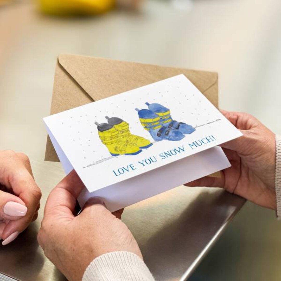 Love You Snow Much Valentine's Card - Etsy UK