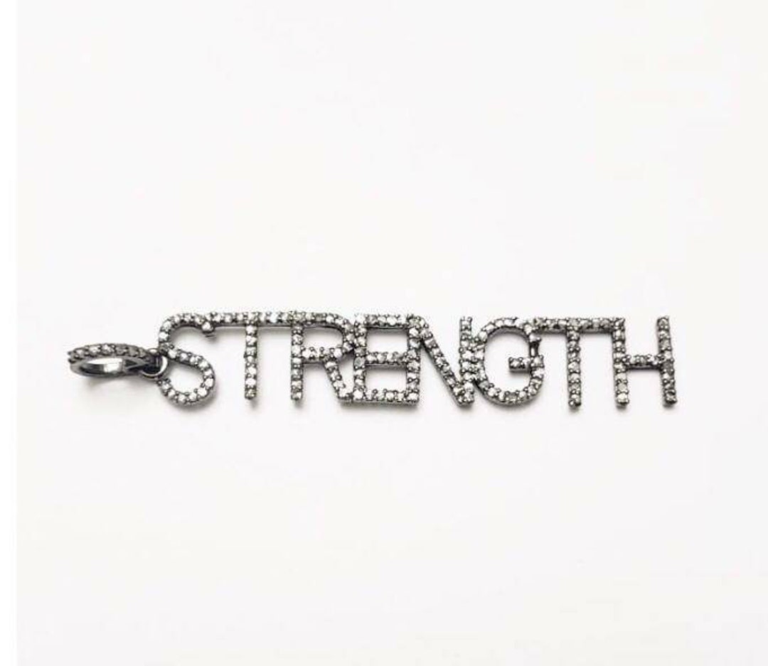 Diamond Word Pendant, Pendant Jewelry, Silver Diamond Jewelry, Silver ...