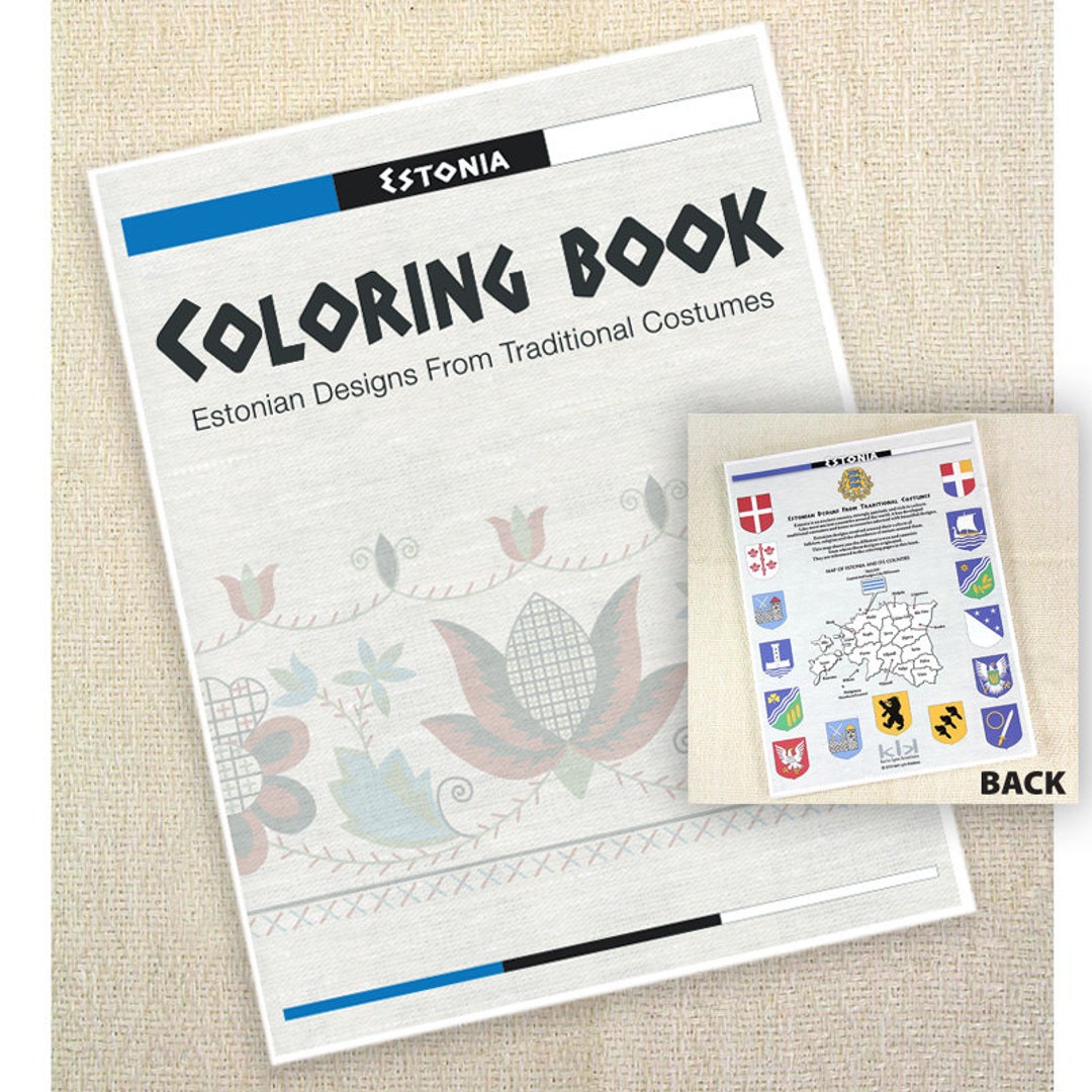 Estonian Coloring Book: Estonian Designs From Rahvariided - Etsy