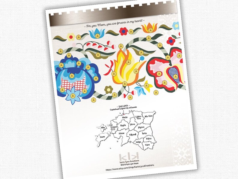 Estonian Coloring Book 2nd Edition: Estonian Designs From | Etsy