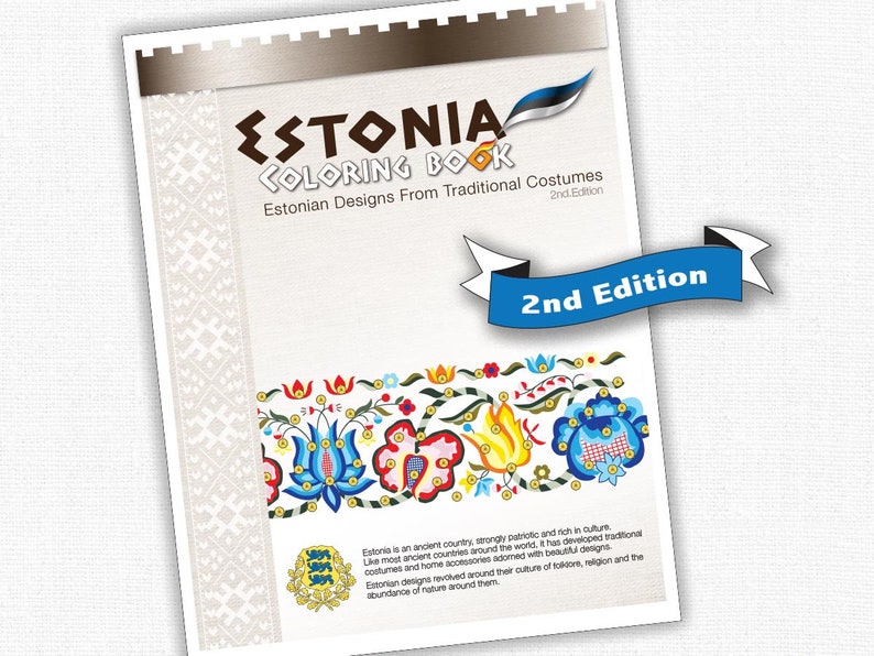 Estonian Coloring Book 2nd Edition: Estonian Designs From Rahvariided ...