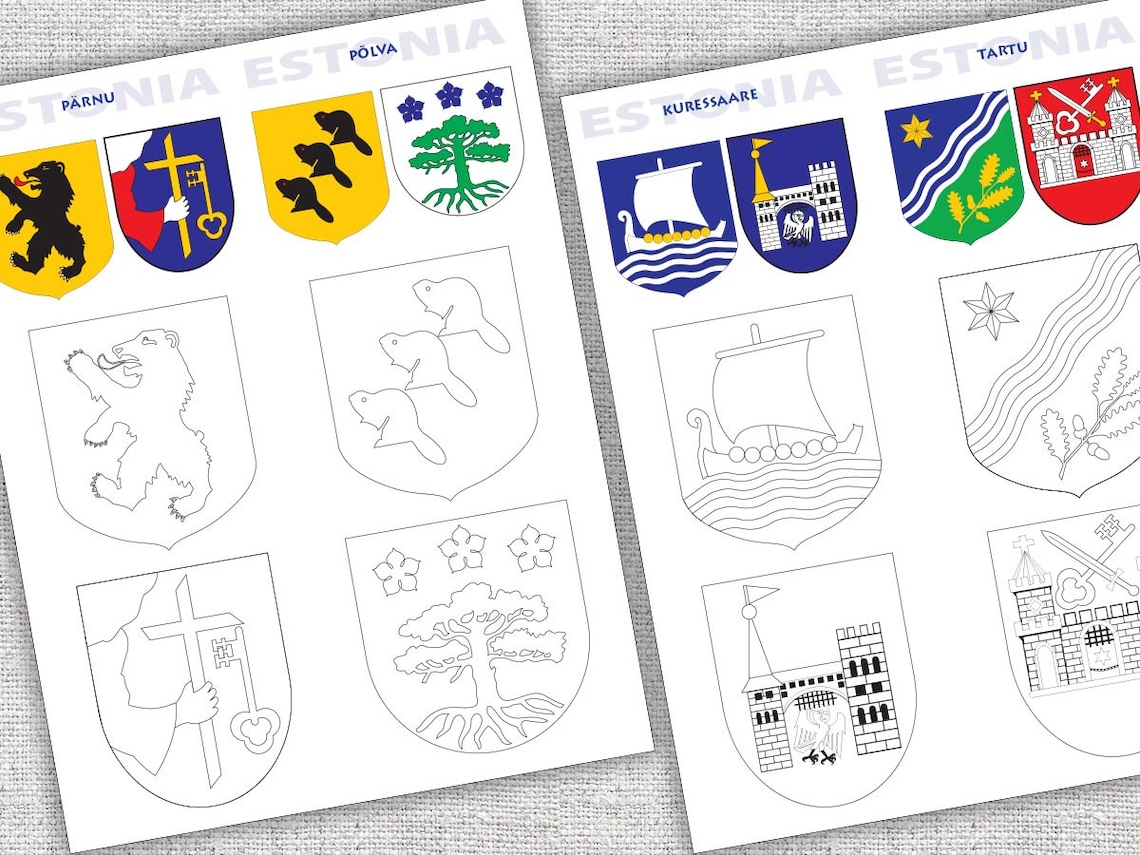 Estonian Coloring Book 2nd Edition: Estonian Designs From | Etsy