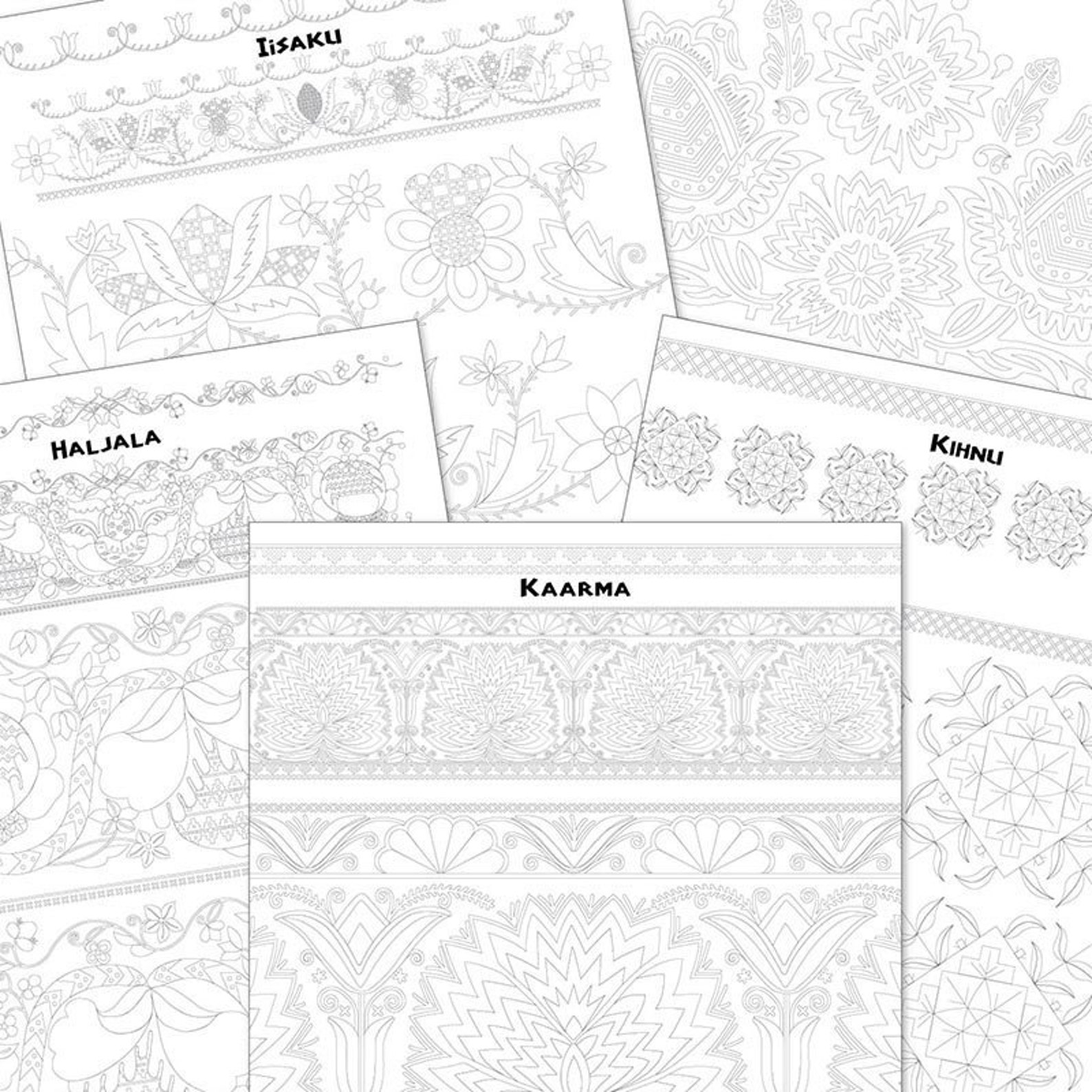 Estonian Coloring Book: Estonian Designs From Rahvariided - Etsy