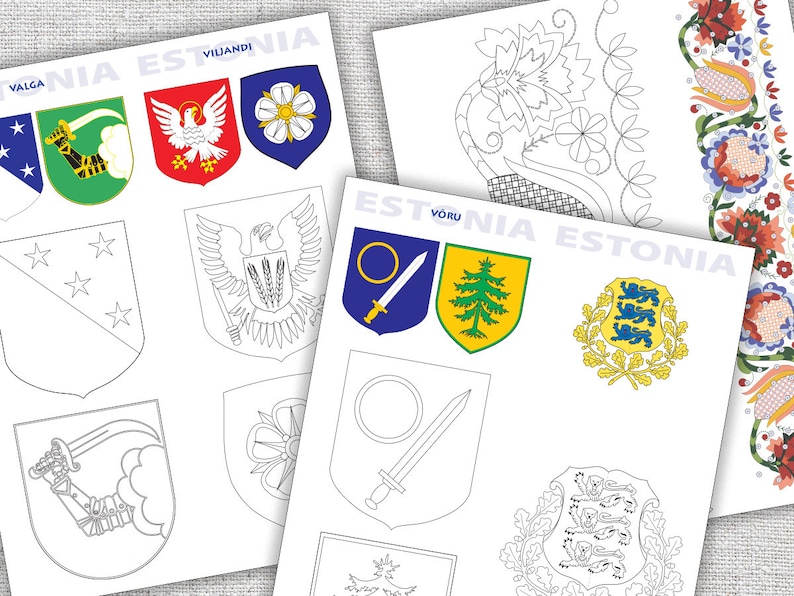 Estonian Coloring Book 2nd Edition: Estonian Designs From - Etsy