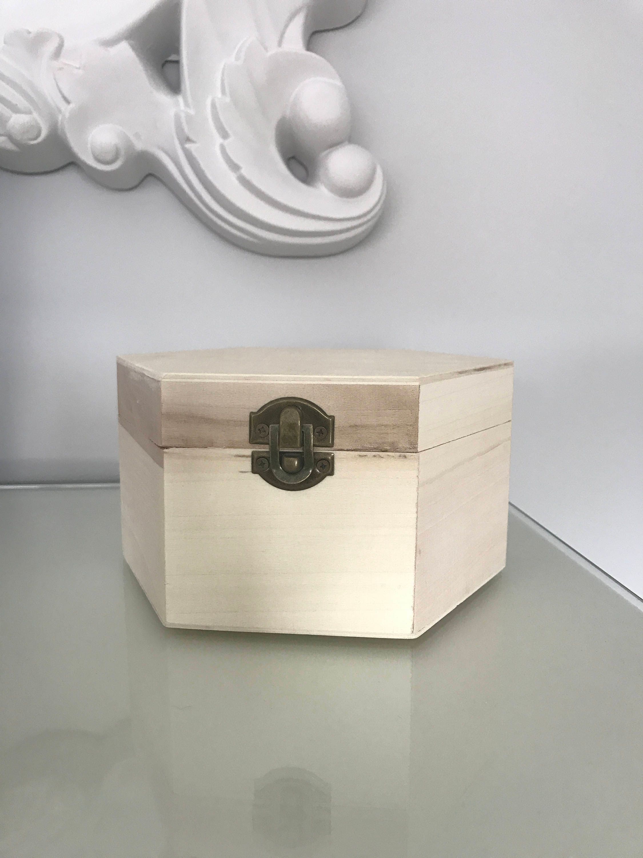 Ready To Decorate Wooden Hexagon Shaped Boxes For Crafts