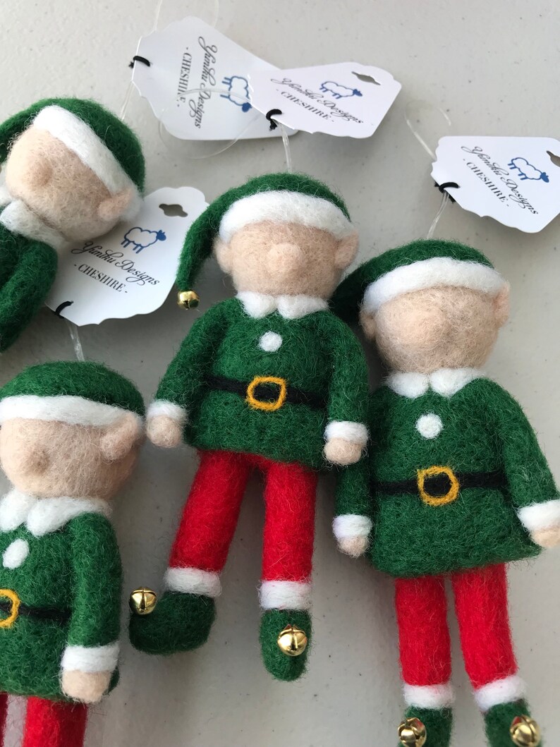 Needle Felted Elf, Christmas Decoration, Wool Sculpture, Festive Decor ...