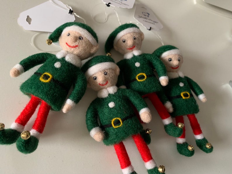 Needle Felted Elf, Christmas Decoration, Wool Sculpture, Festive Decor ...