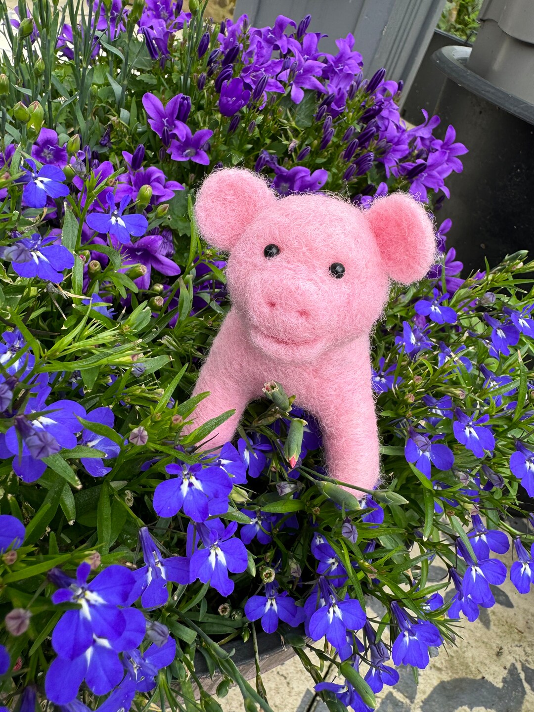 Needle Felted Wool Pig, Pig Sculpture, Hanging Decoration, Farm Animal ...