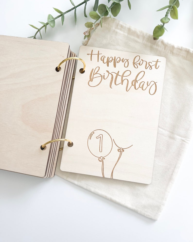 Personalized Baby's First Year Wooden Print Book: Holiday Keepsake - Etsy