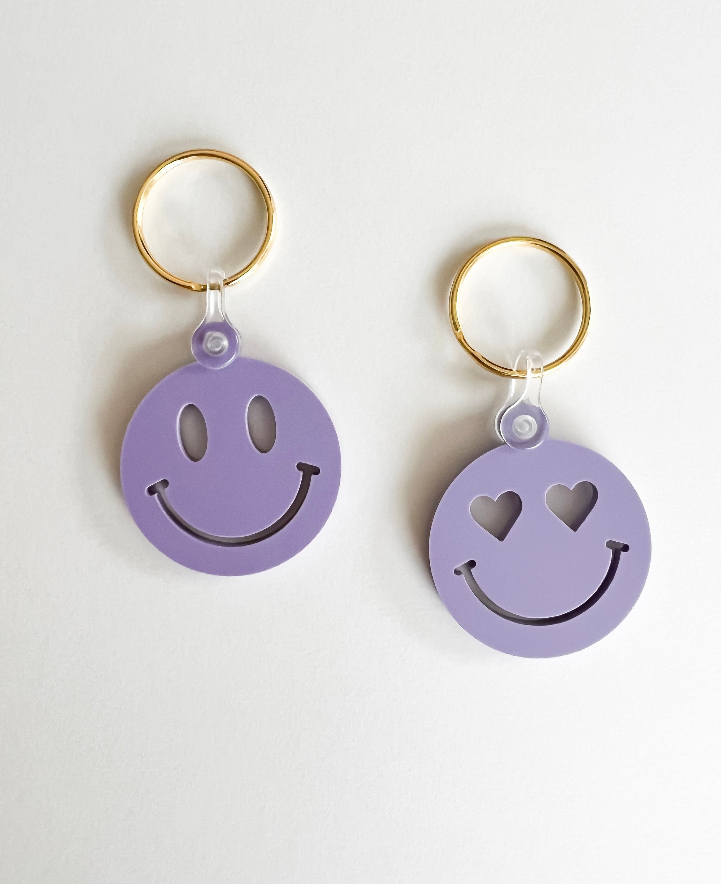 Smiley Face Keychain Acrylic - Etsy