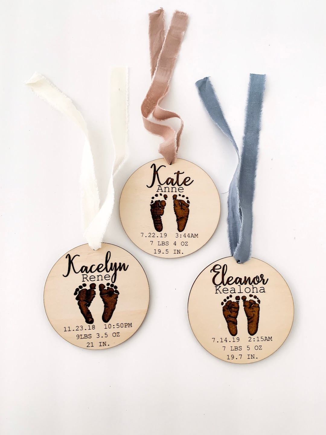 Actual Personalized Footprint Keepsake Ornament - Etsy