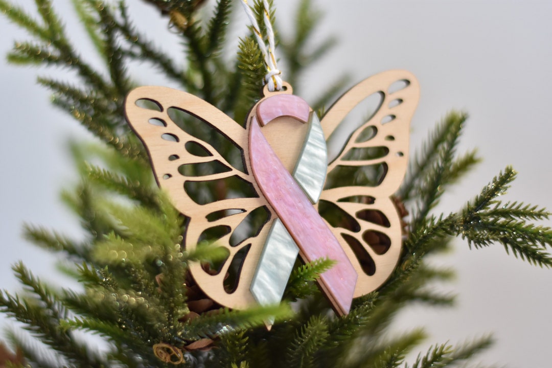 Miscarriage and Pregnancy Loss Pink and Blue Butterfly Ornament ...