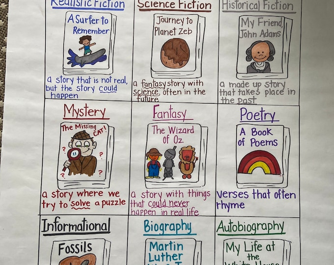 Genre Anchor Chart - Etsy