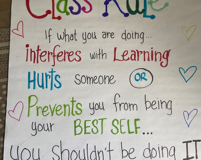 1 Class Rule Poster - Etsy