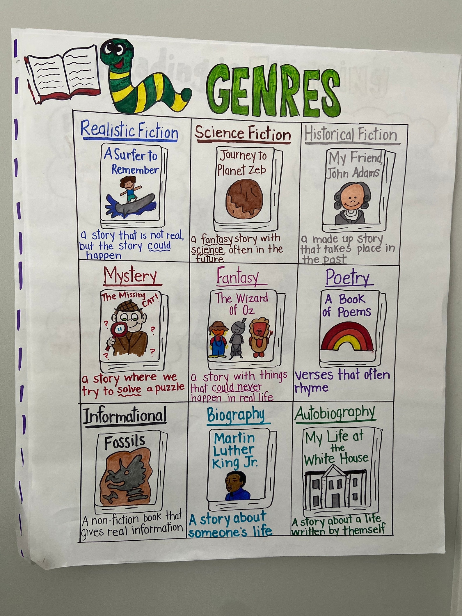 Genre Anchor Chart - Etsy