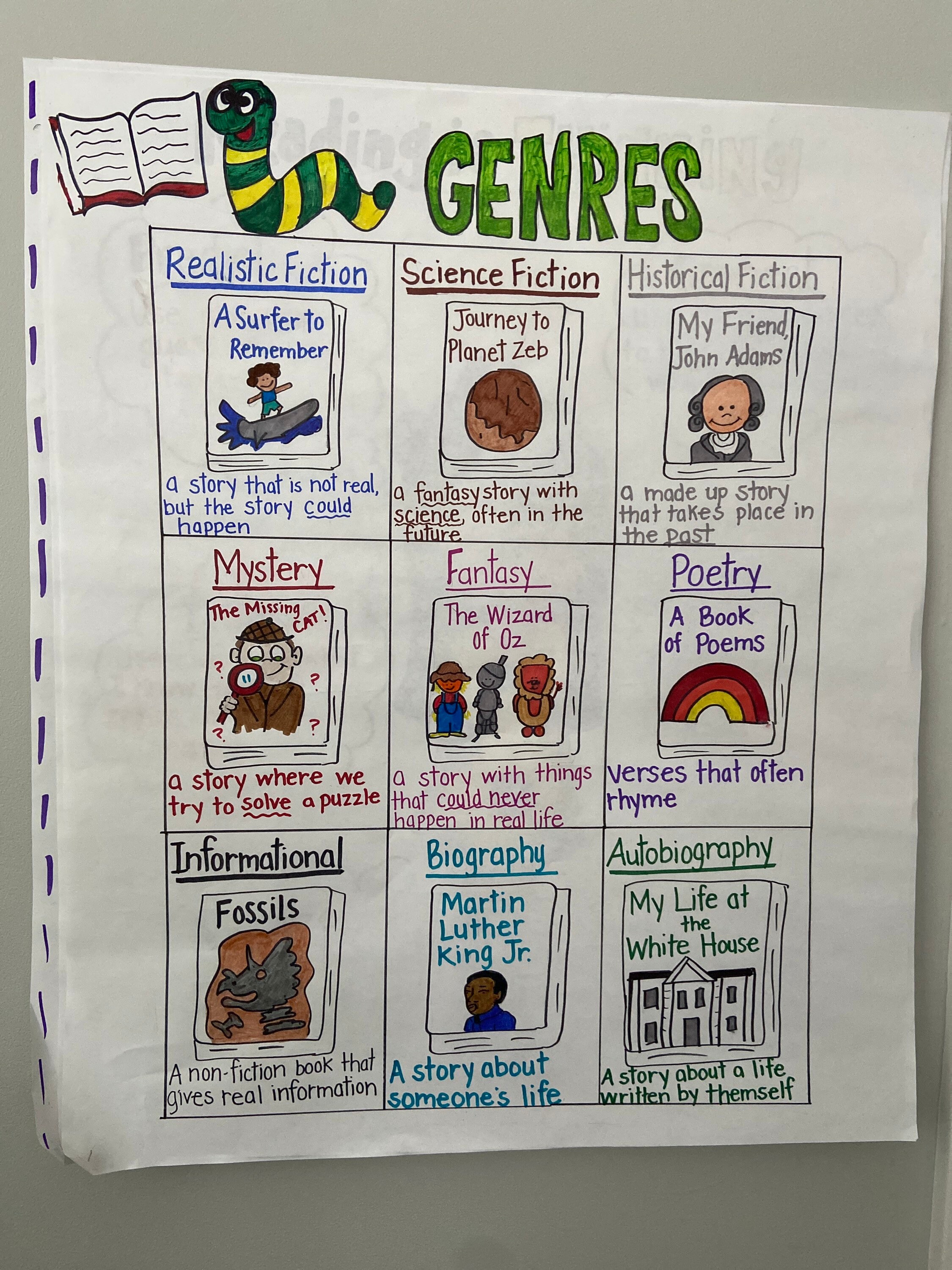 Genre Anchor Chart - Etsy