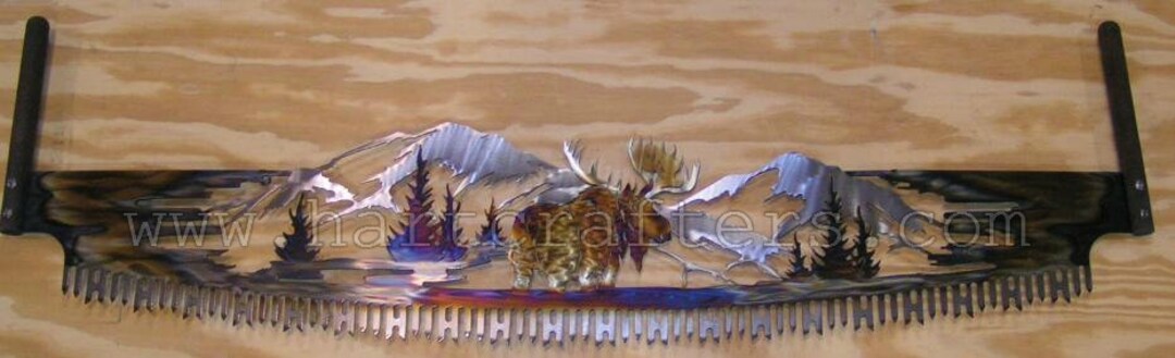 Moose Crosscut Saw Wall Decor - Etsy