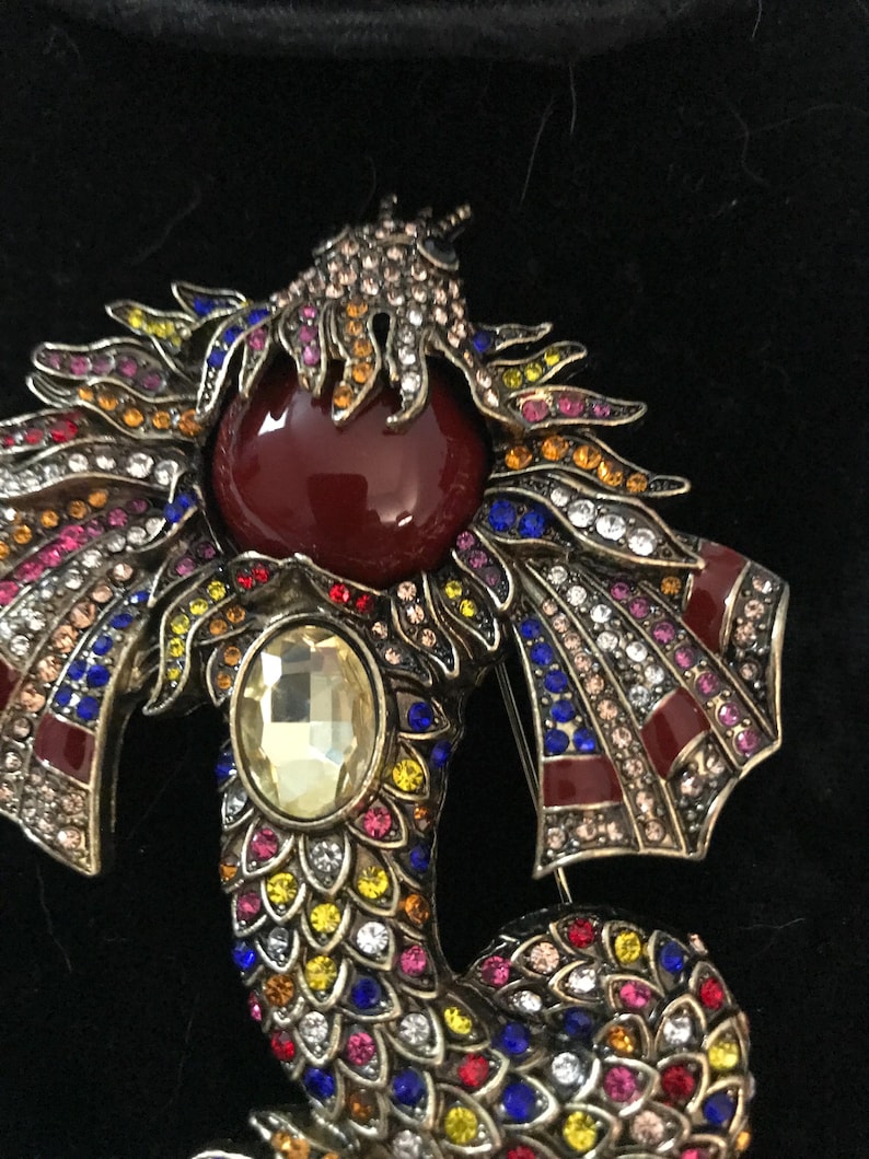 Heidi Daus Rhinestone Flying Fish Brooch H8 - Etsy