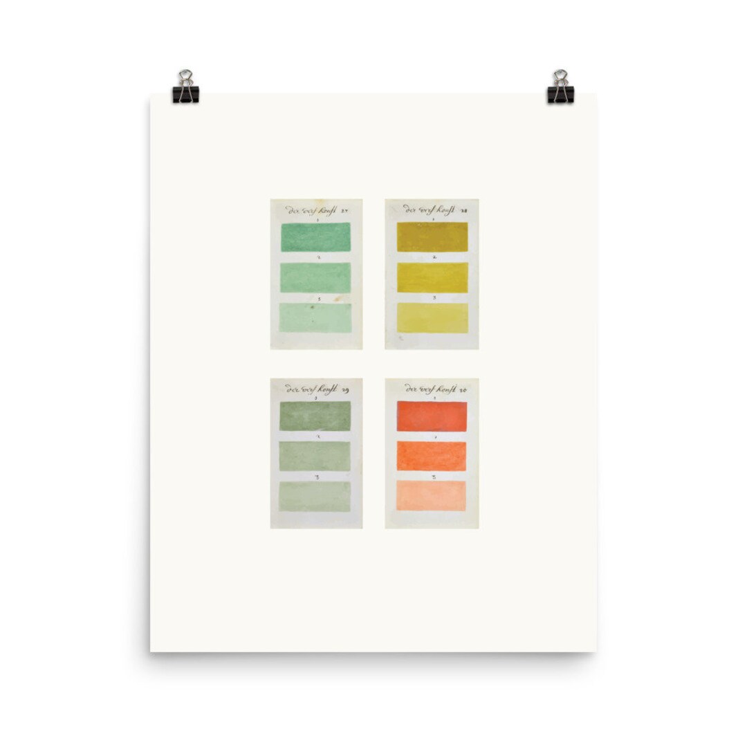 Vintage Color Chart Fine Art Print Giclee Fine Art Print - Etsy