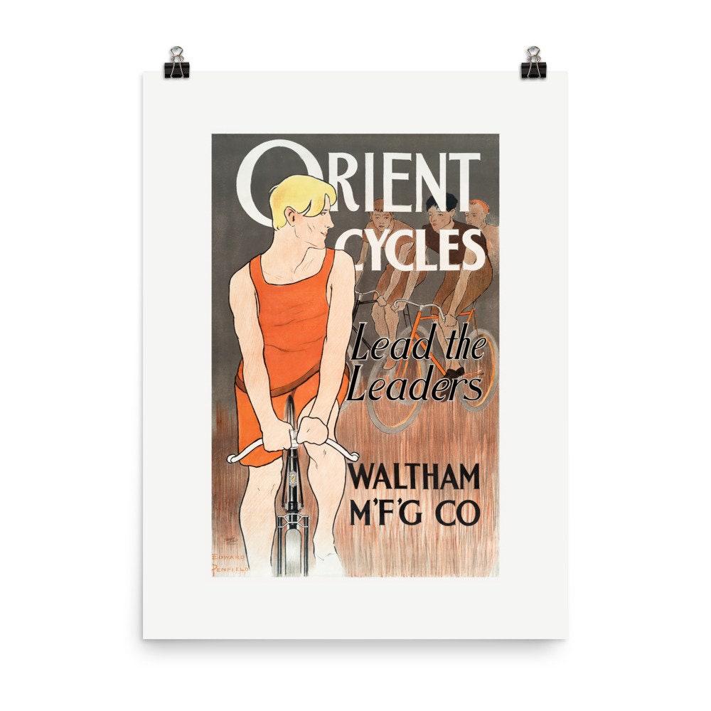 Orient Cycles Vintage Ad Fine Art Print • Bike Poster • Vintage Bicycle ...