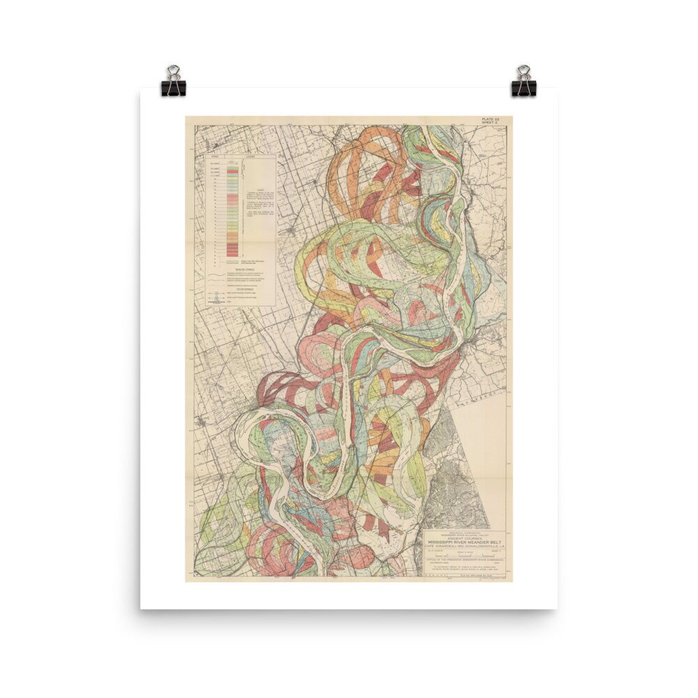 Mississippi River Mississippi River Meander Belt Map US Geological ...