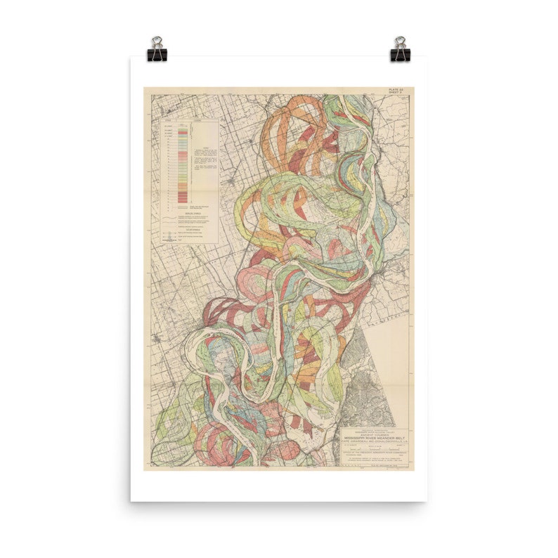 Mississippi River Mississippi River Meander Belt Map US Geological ...