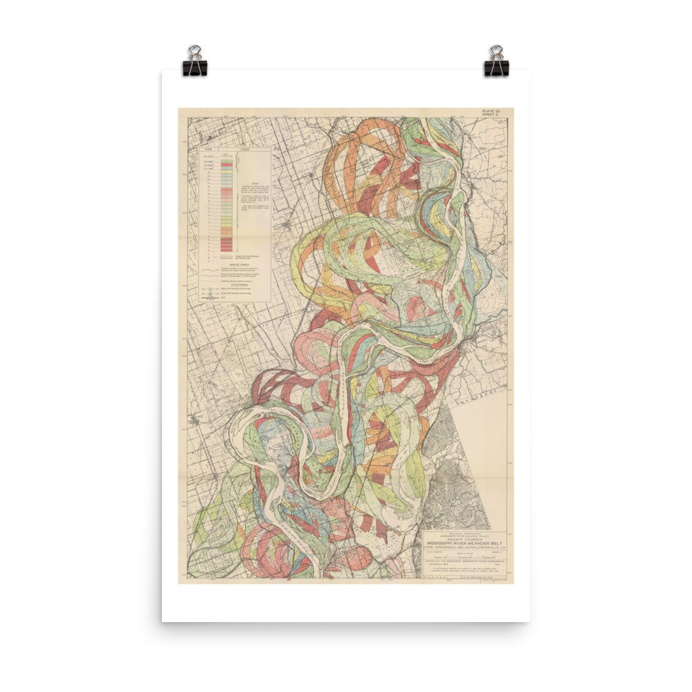 Mississippi River Mississippi River Meander Belt Map US Geological ...