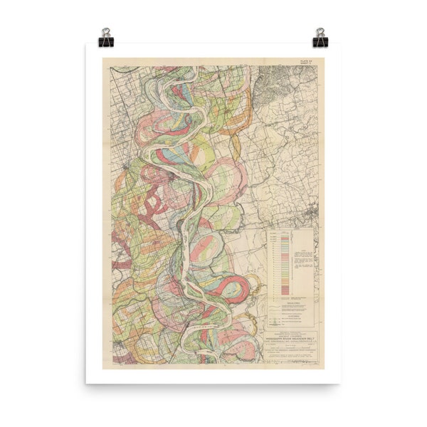 Mississippi River Tributaries Map - Etsy
