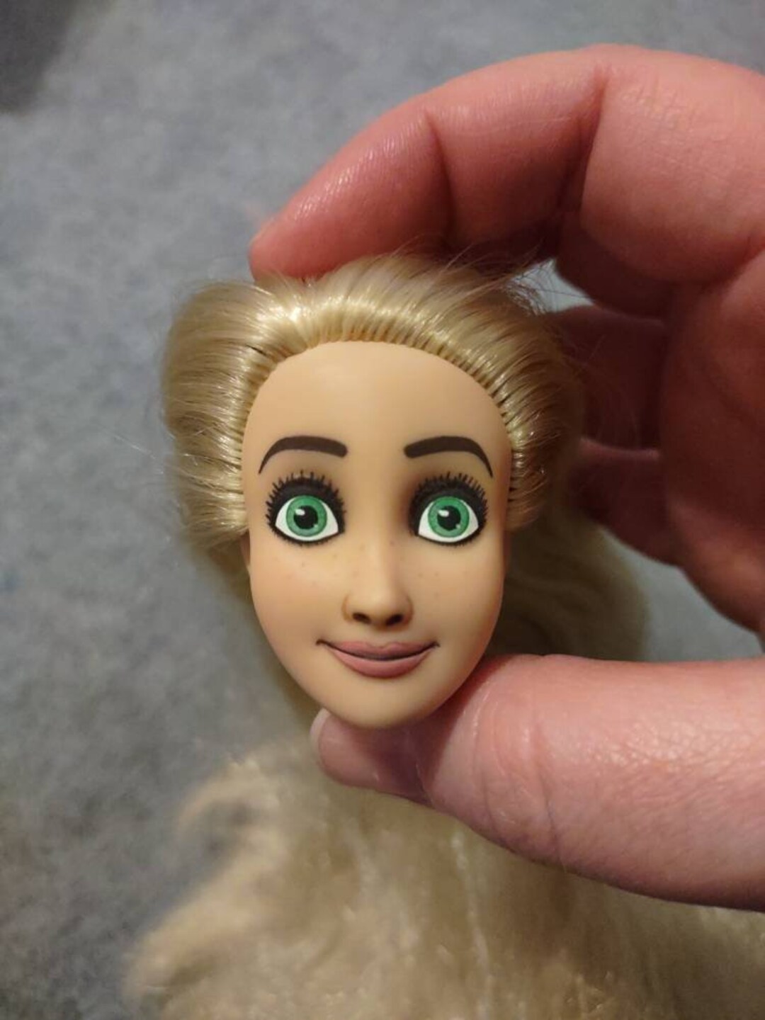 Repainted Rapunzel HEAD ONLY - Etsy