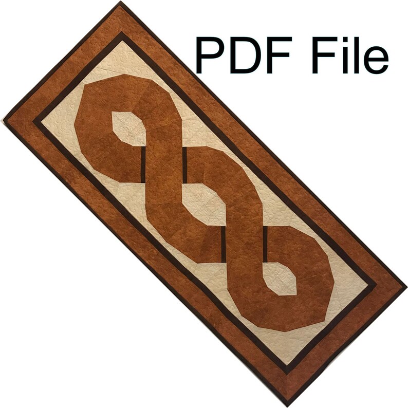 Twisted Table Runner Pattern (4 Size Options, Foundation Paper-pieced ...