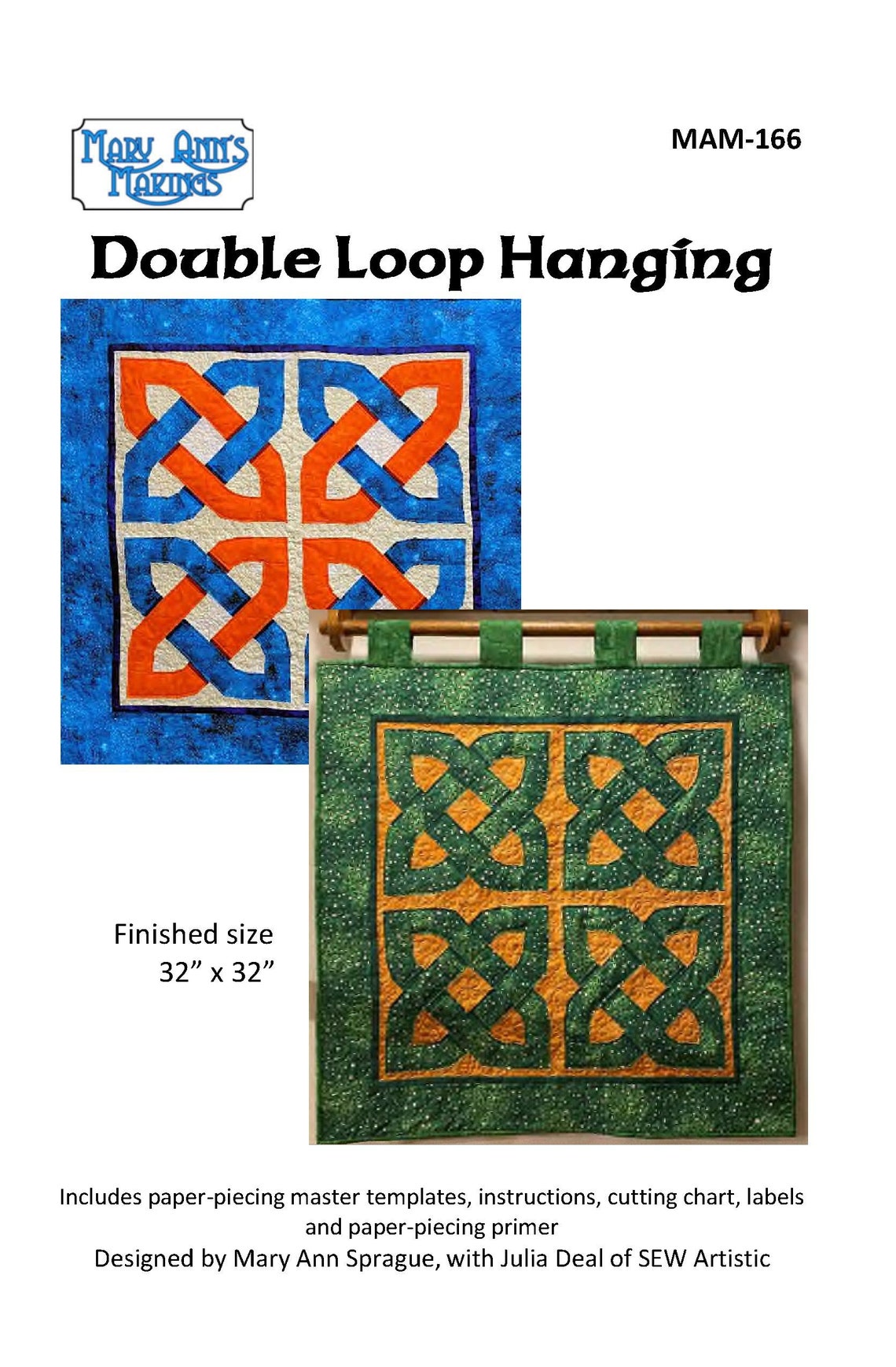 Double Loop Wall Hanging Quilt Pattern - Paper-pieced PDF for Download ...