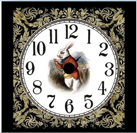 Alice In Wonderland Rabbit Clock