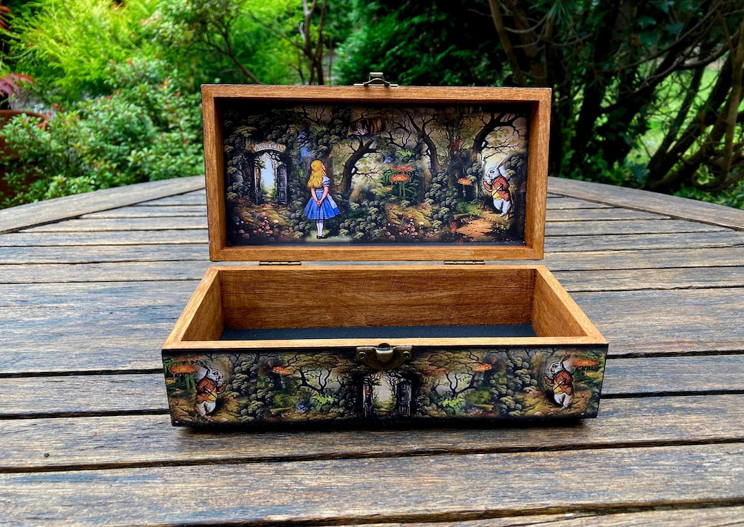 Alice in Wonderland Jewellery Box. Alice in Wonderland Wooden Box ...