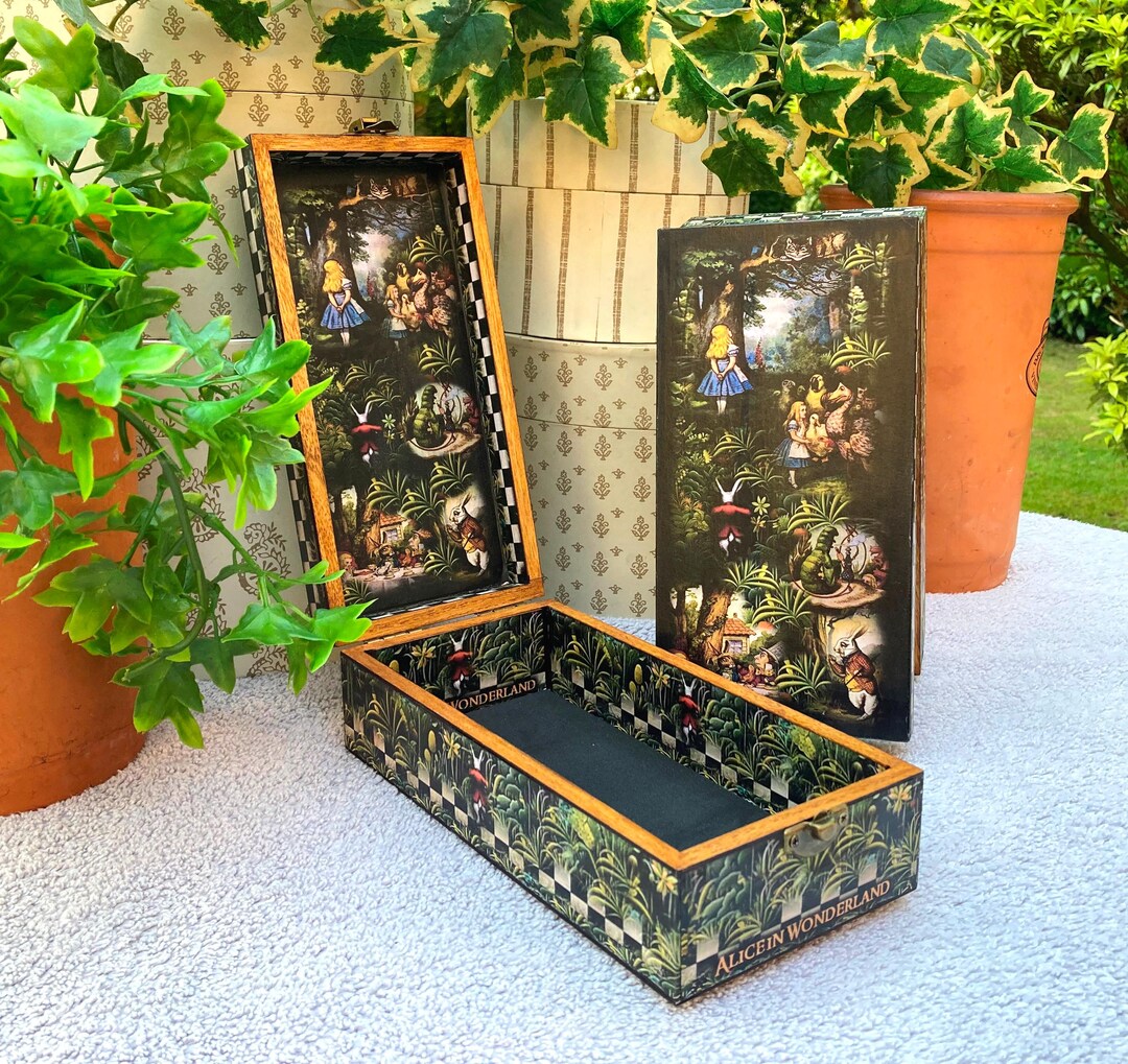 Alice in Wonderland Jewellery Box. Alice in Wonderland Wooden Box ...
