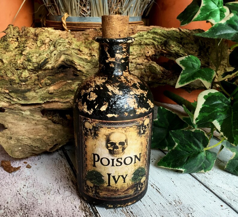 Steampunk Bottle. Poison Ivy. Poison Ivy Bottle. Gothic - Etsy