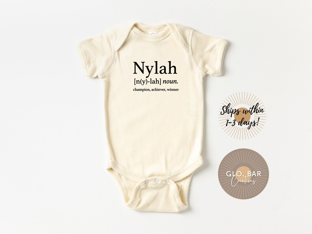 Name Definition Baby Onesie® Cute Baby Onesie® Personalized Baby Onesie ...