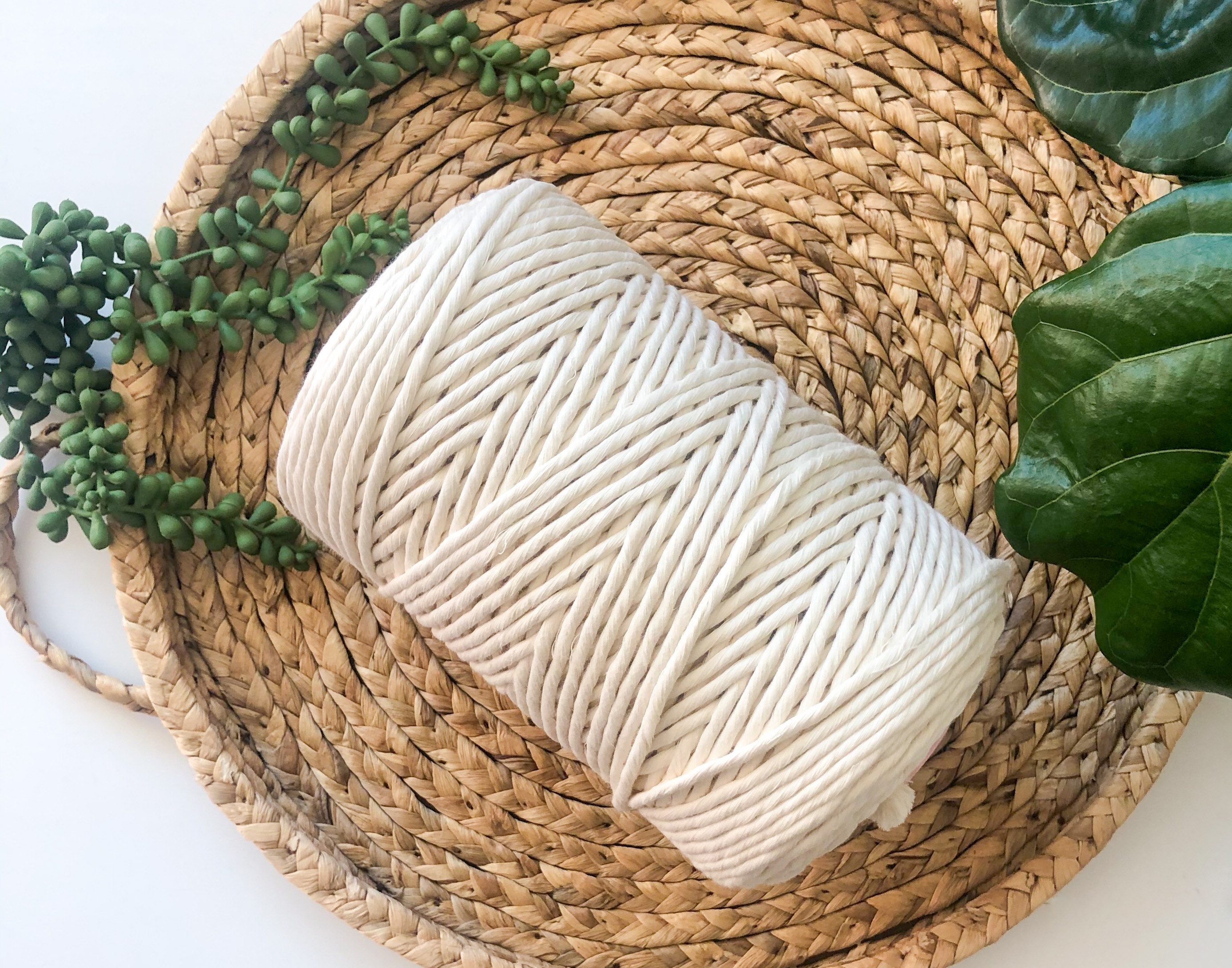 5mm Single Ply Macrame Cord 620 Feet Recycled Cotton - Etsy