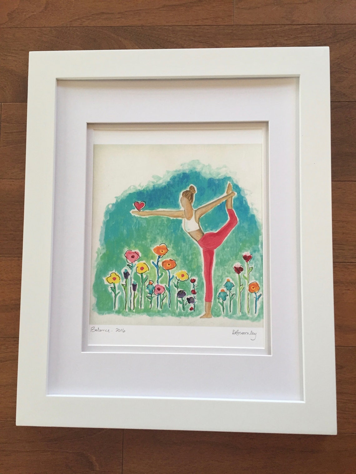 Yoga Art, Yoga Pose, Whimsical Yoga Art, Whimsical Flowers, Yoga Girl ...