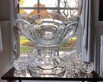 Antique punch bowl | Etsy