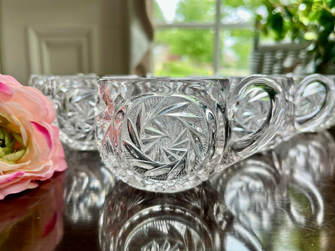 RARE 1906 Set of 7 Fostoria Punch Cups,virginia OMN 1406 AKA Chain and ...