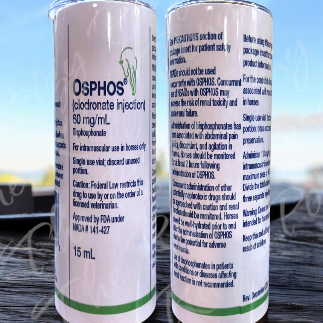 Osphos Tumbler Equestrian Gifts Veterinarian Gift Equine Rx Funny Horse ...