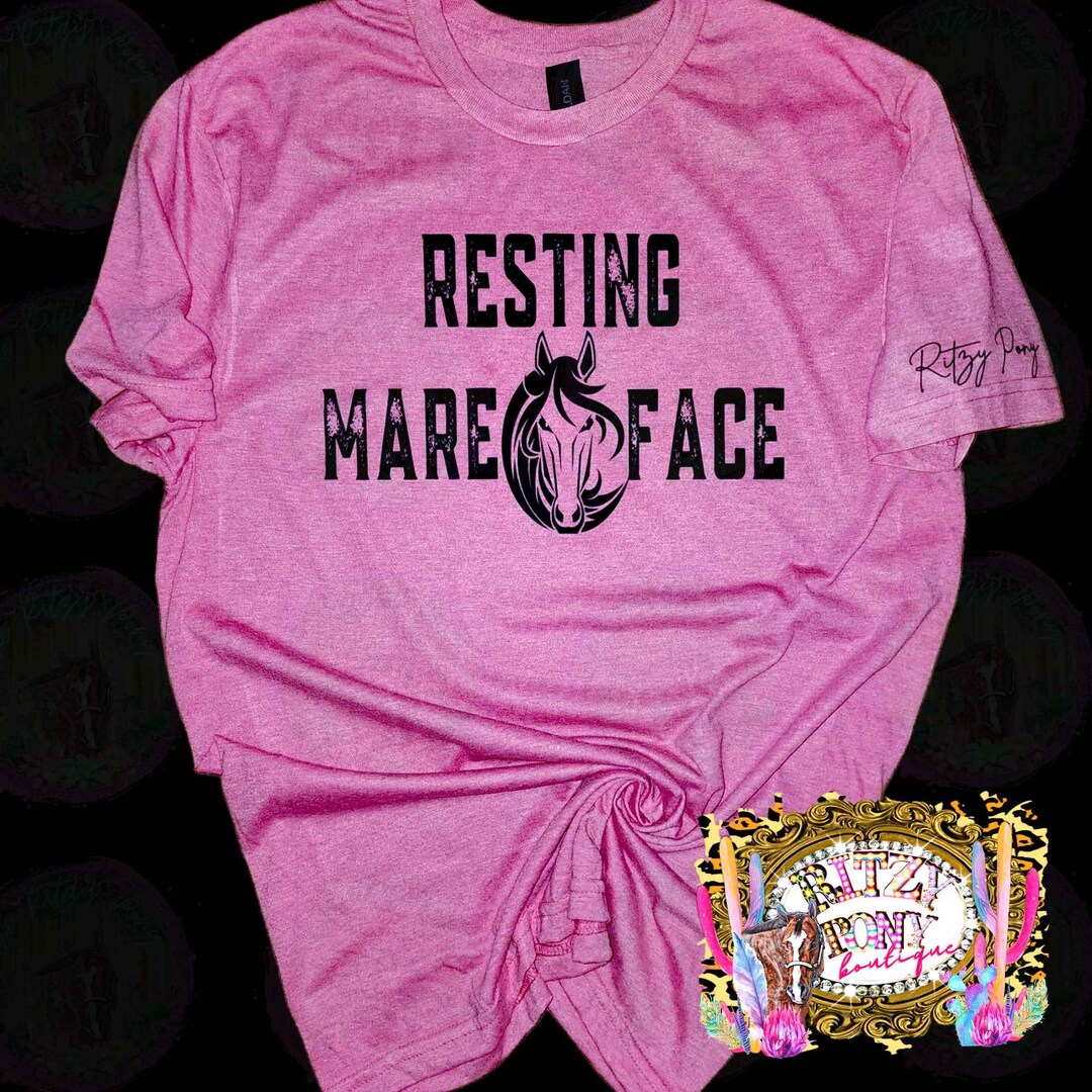 RESTING MARE FACE Shirt Mare Shirt Horse Shirt Funny Horse Shirt Boss ...