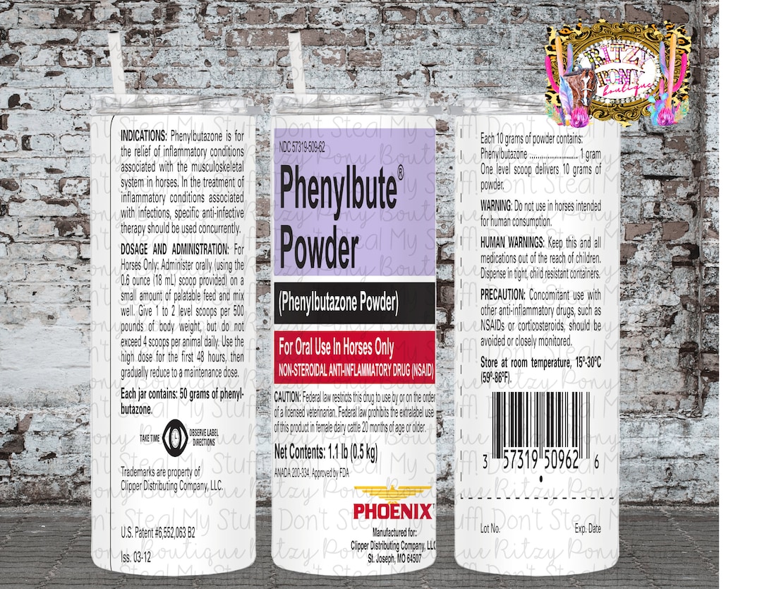 BUTE TUMBLER - Equestrian Gifts - Horse Medication Tumbler - Funny ...