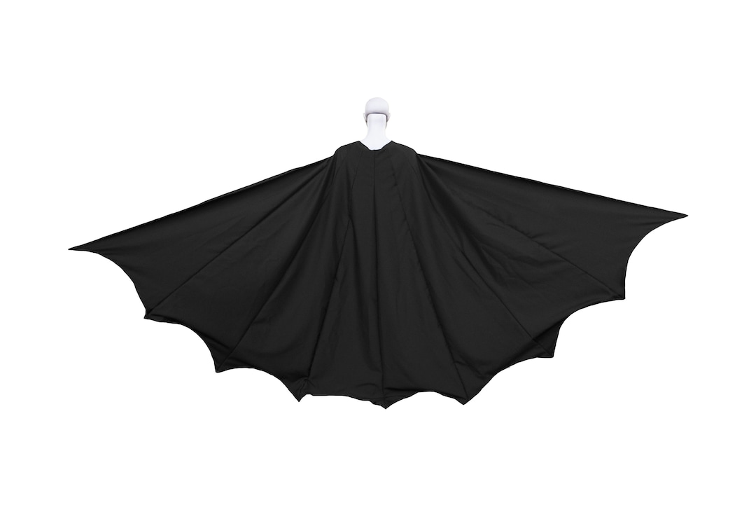 Bat Hero Cape (dowel Slot Option) 8 Panel Wide Dark Night - Etsy